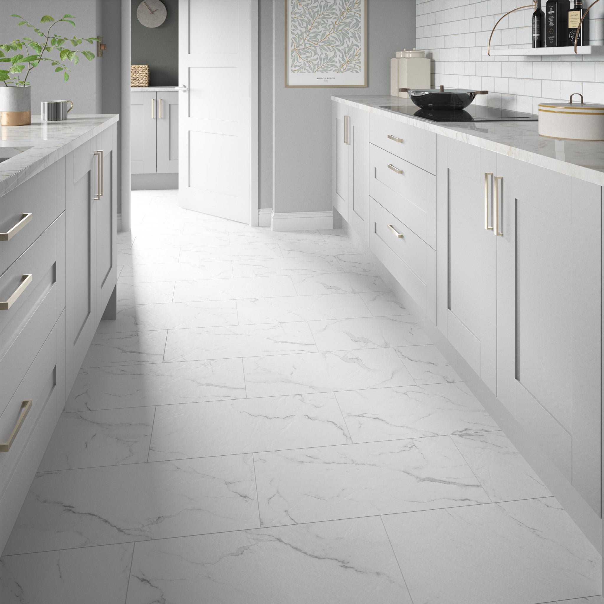 Lucca White Luxury Vinyl Tile Porcelain Superstore