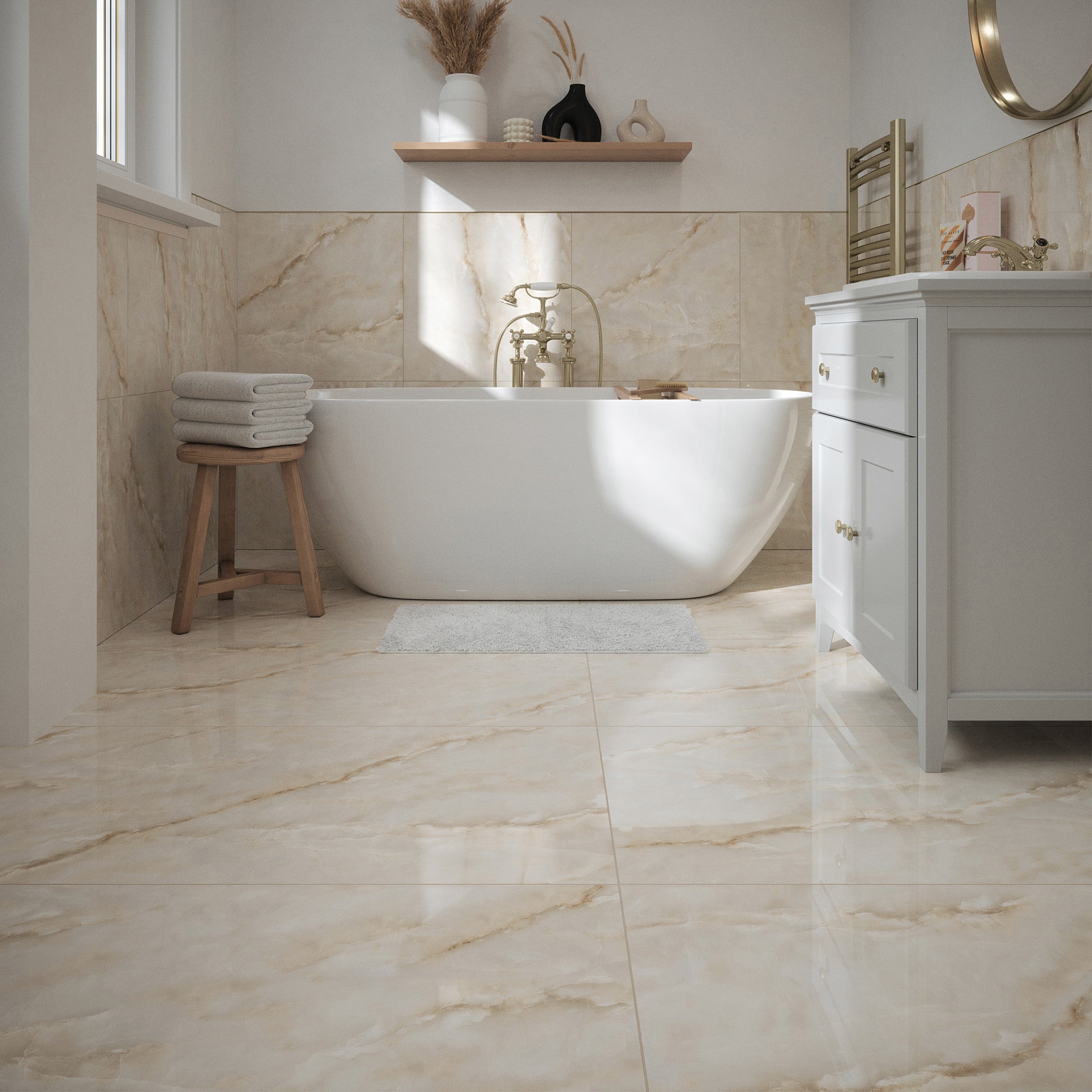 Destiny Pearl Polished Tile – Porcelain Superstore