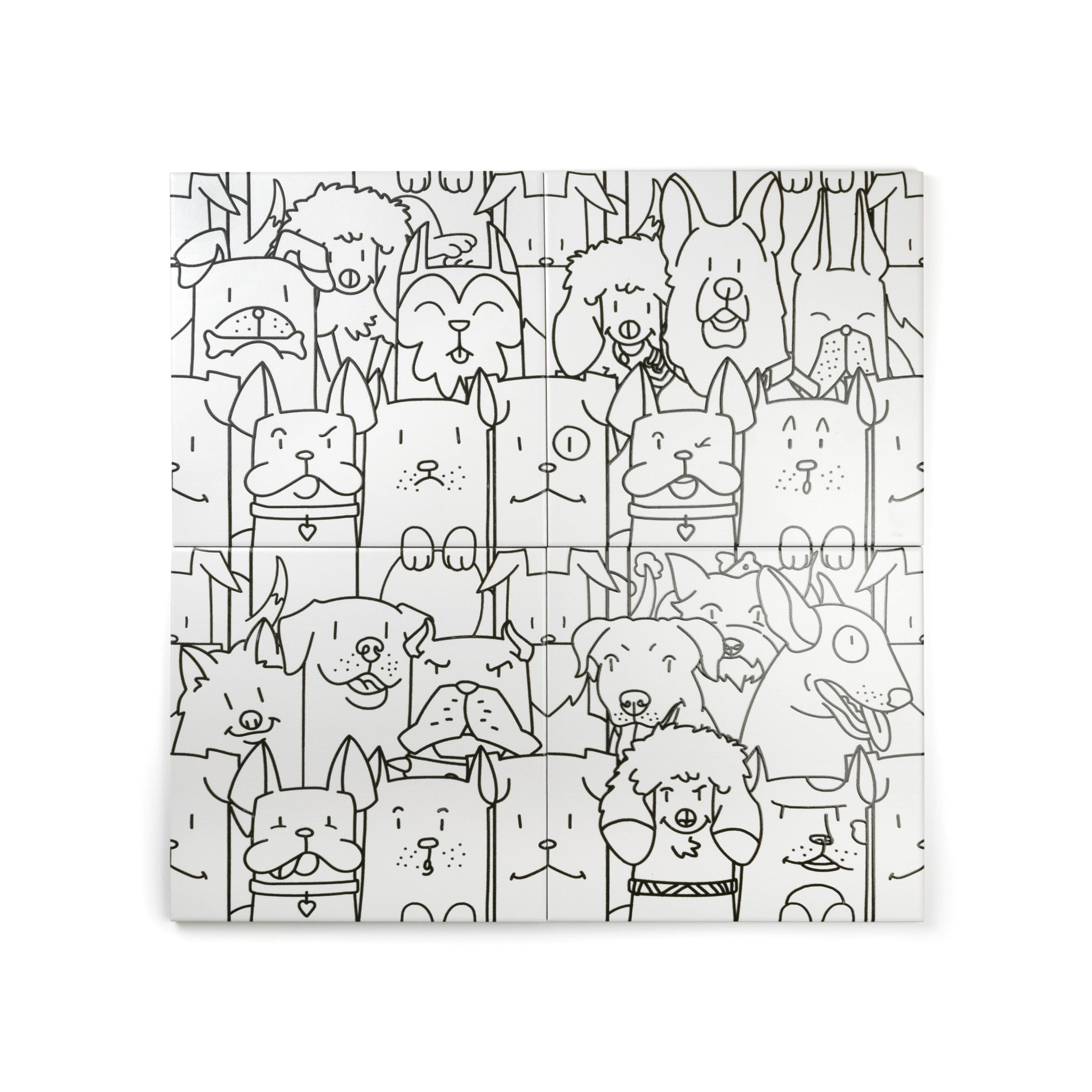 Doodle Dog Patterned Tile – Porcelain Superstore