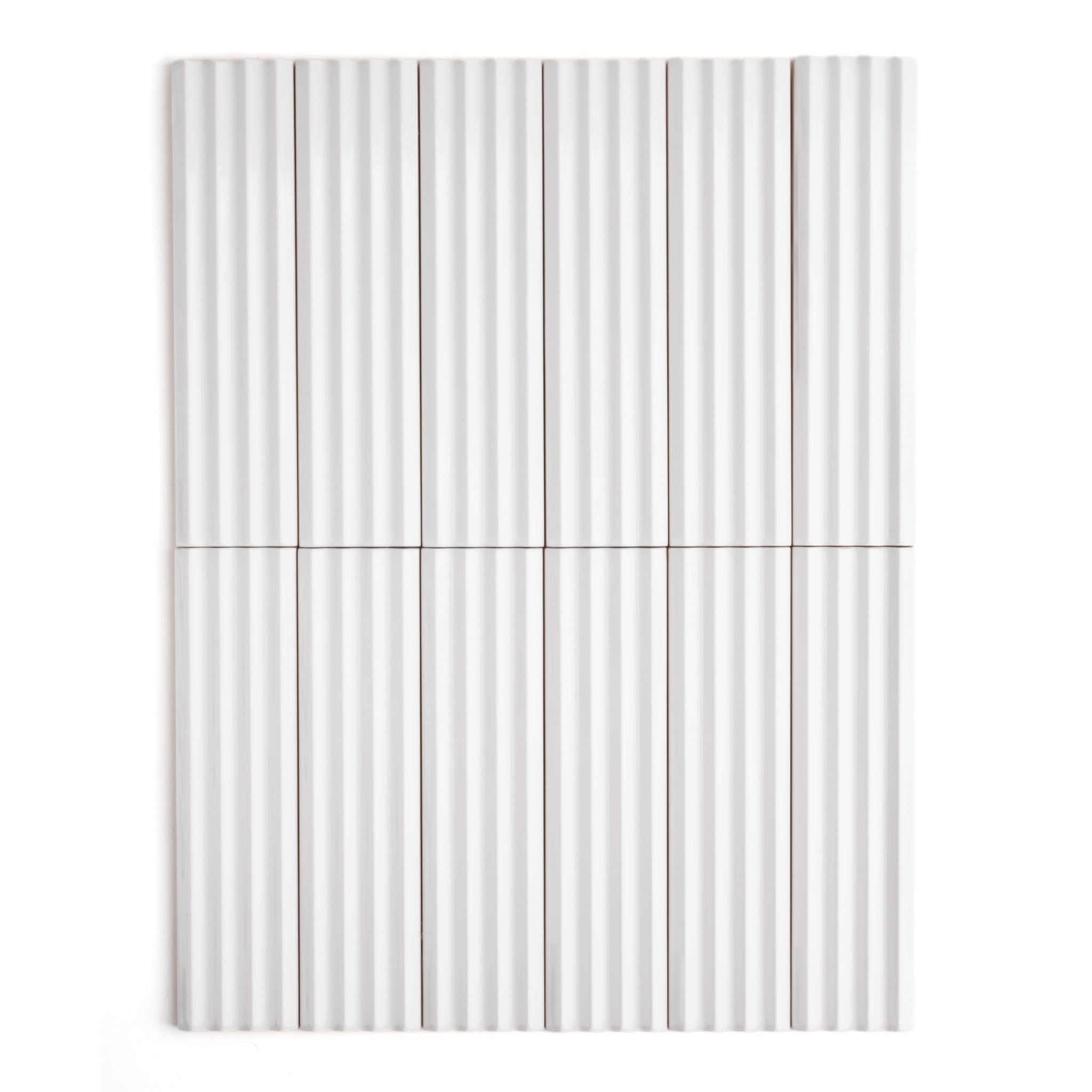 Fluted Snow Gloss Decor Wall Tile – Porcelain Superstore