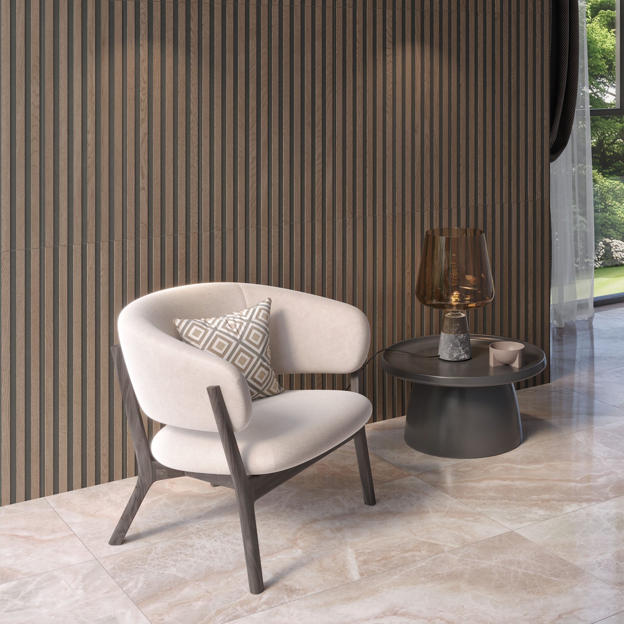 Forest Walnut Slat Wood Wall Tile – Porcelain Superstore