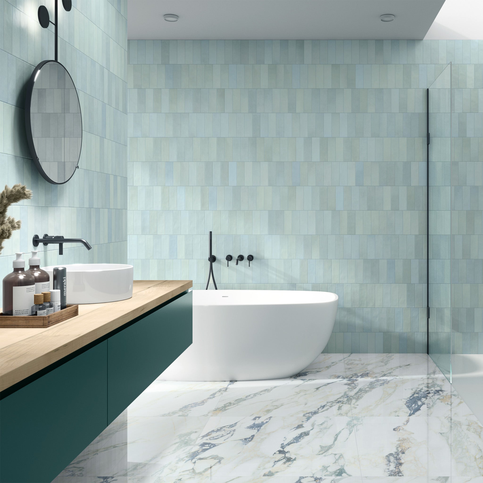 Harper Green Wall Tile – Porcelain Superstore