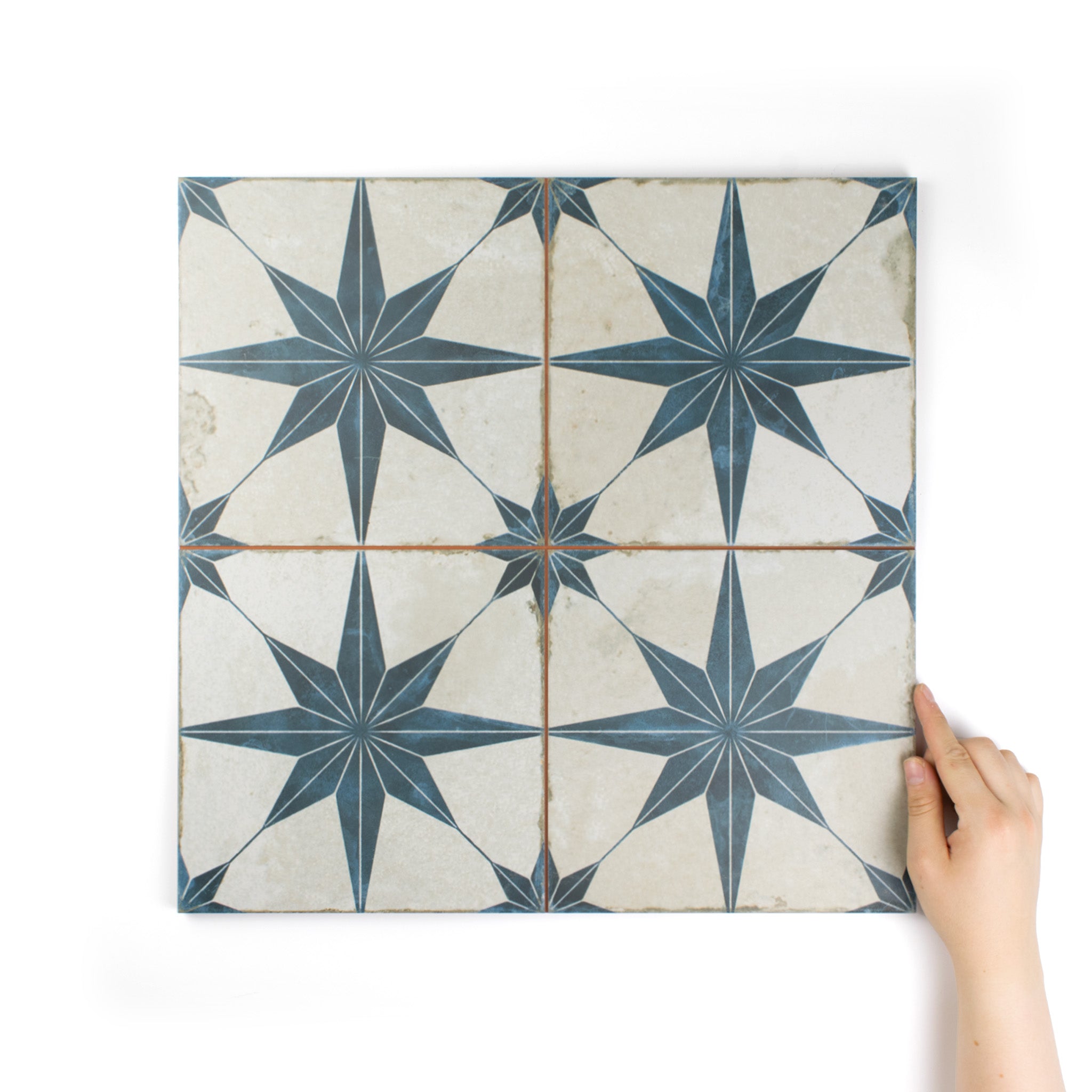 Heritage Star Blue Patterned Tile – Porcelain Superstore