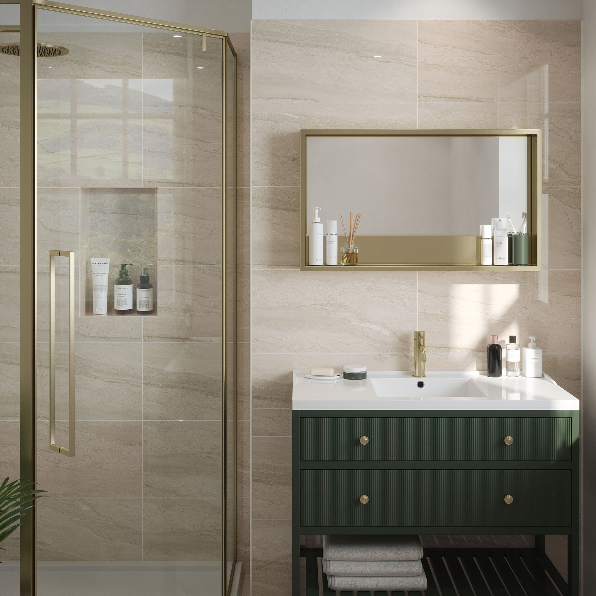 Lucia Beige Gloss Wall Tile – Porcelain Superstore
