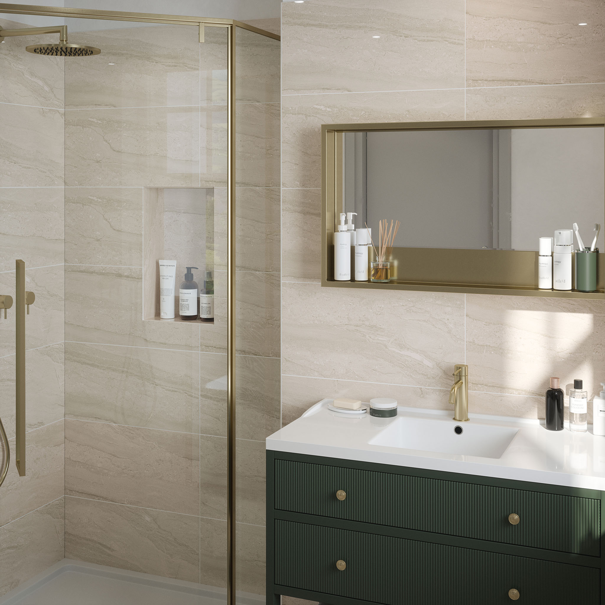 Lucia Beige Gloss Wall Tile – Porcelain Superstore
