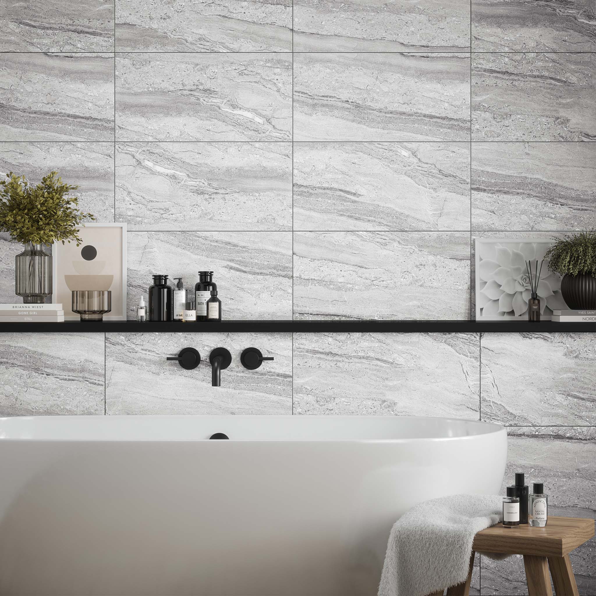 Lucia Grey Matt Wall Tile – Porcelain Superstore