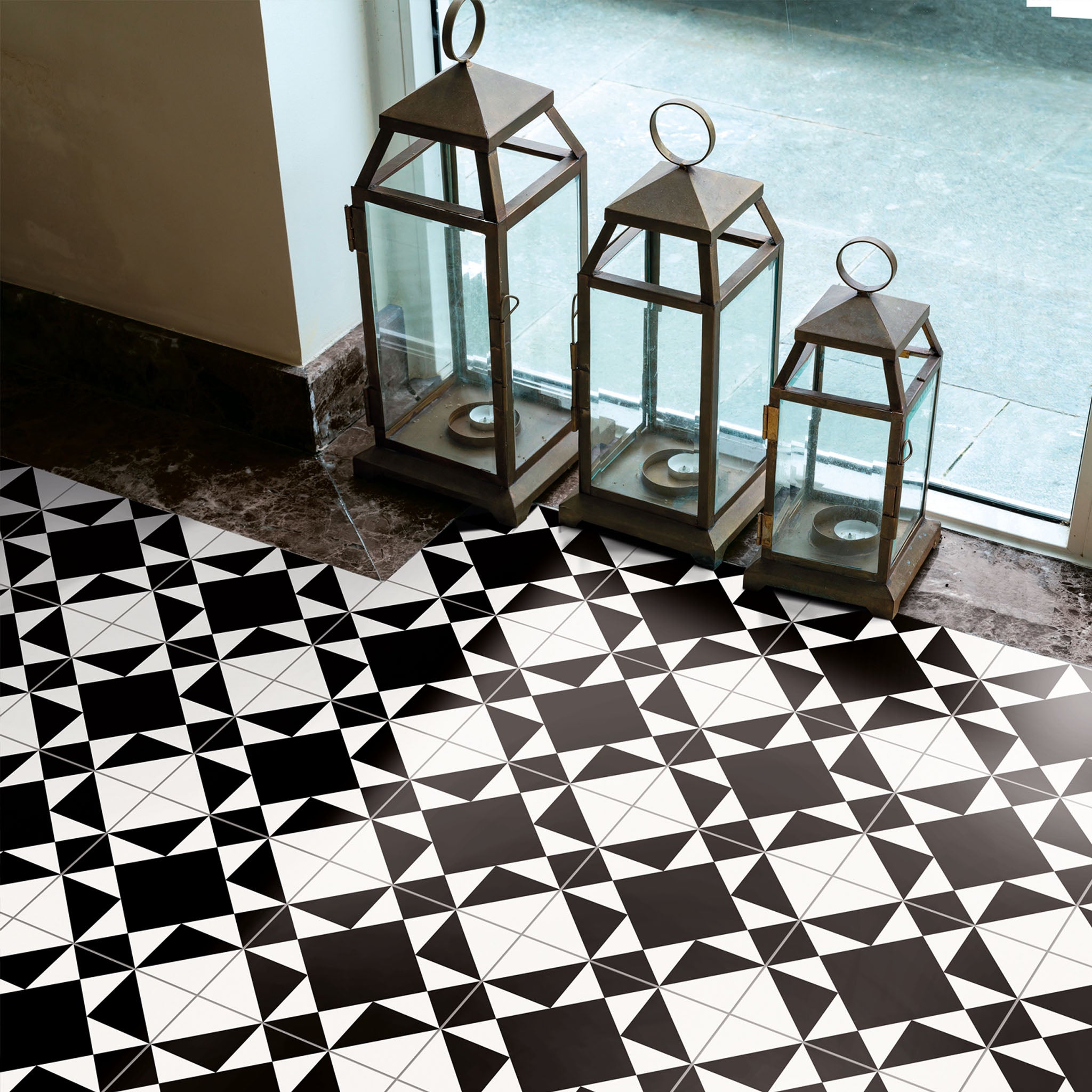 Melville White Patterned Tile – Porcelain Superstore