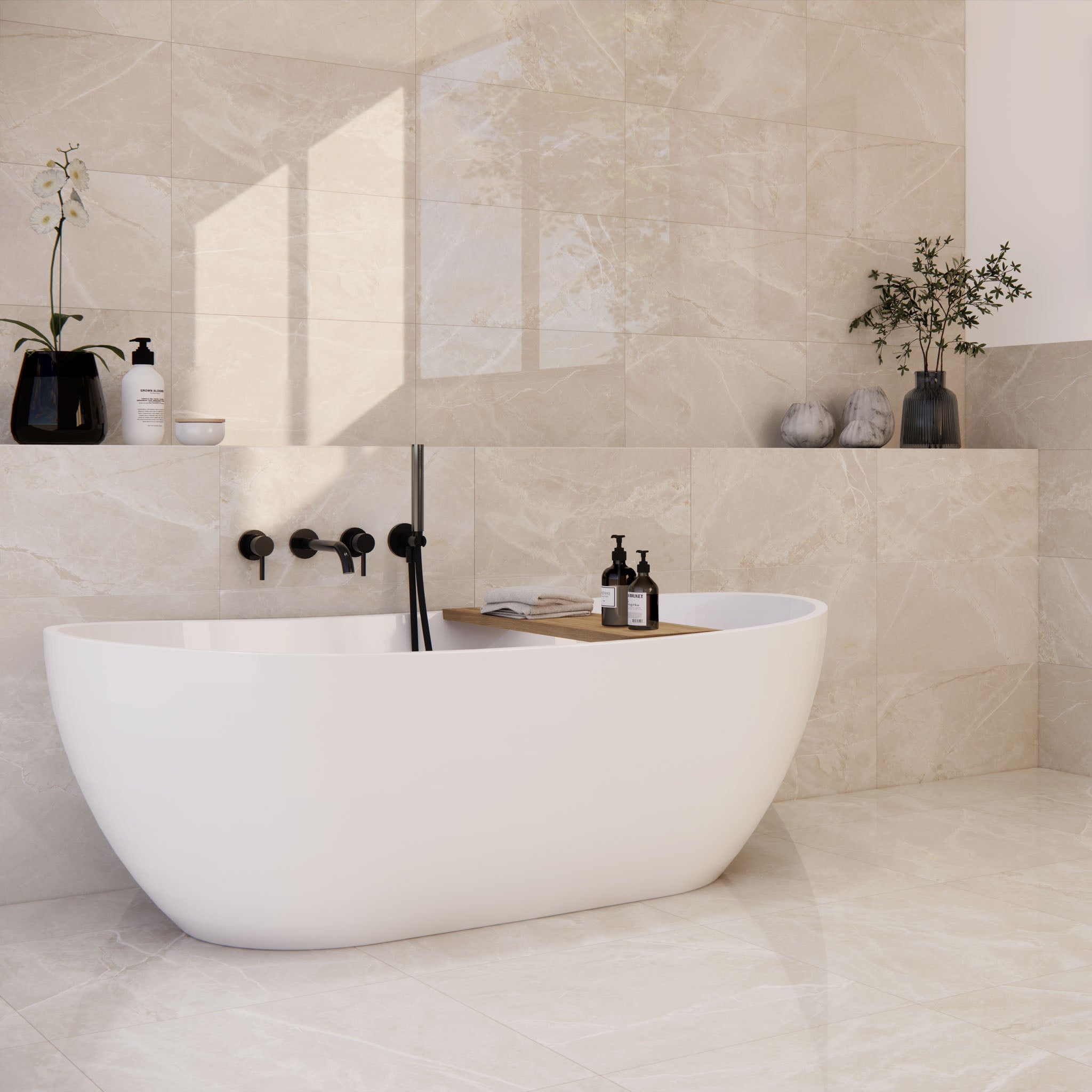 Mirage Ivory Polished Tile – Porcelain Superstore