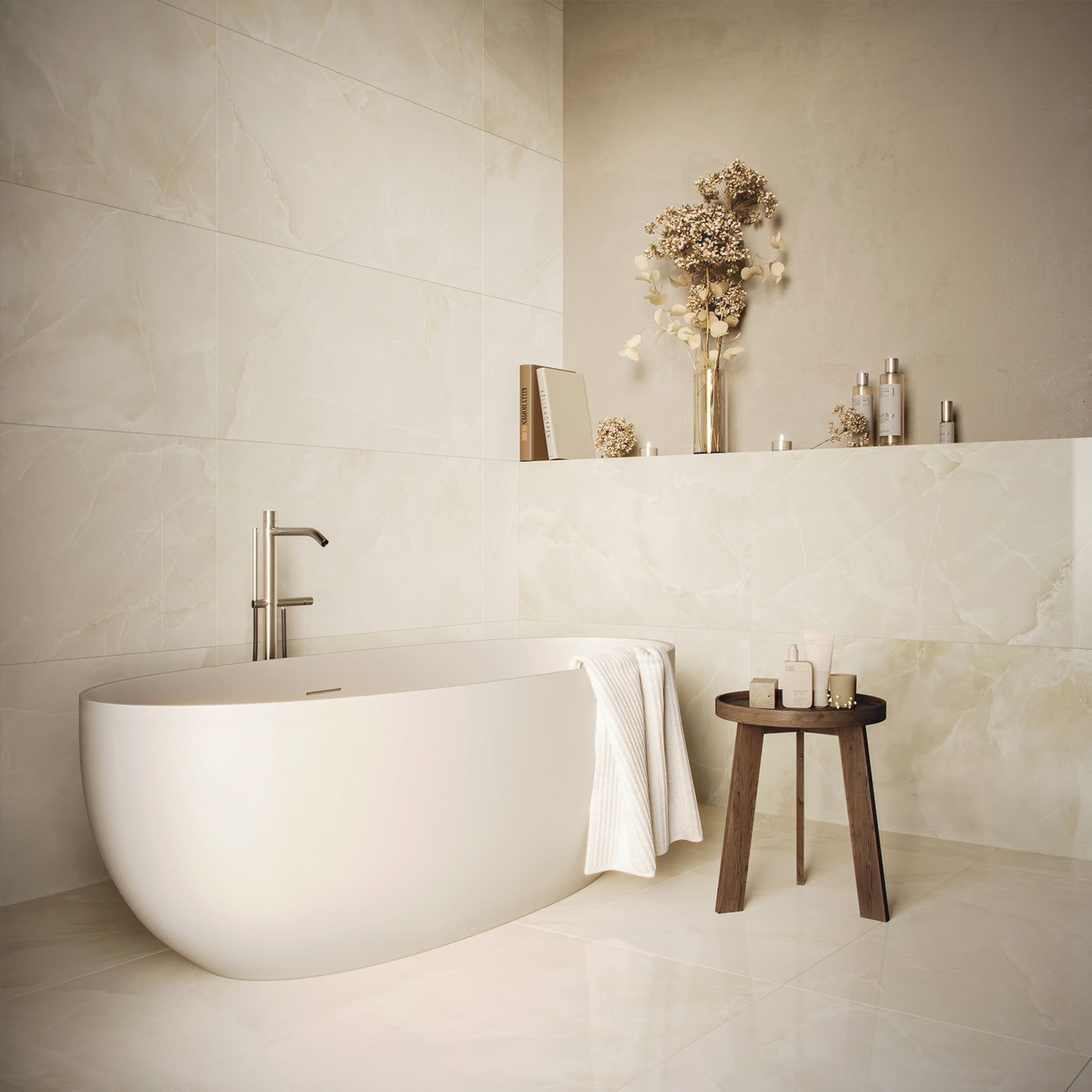 Ritz Ivory Polished Tile – Porcelain Superstore