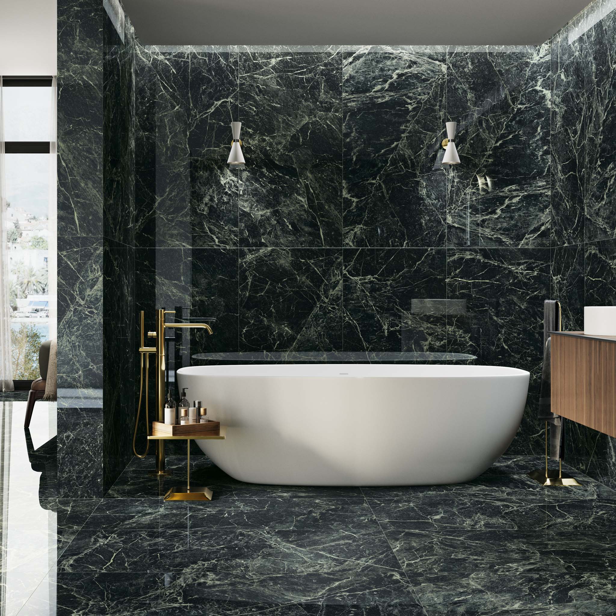 Signature Verde Polished Floor Tile – Porcelain Superstore