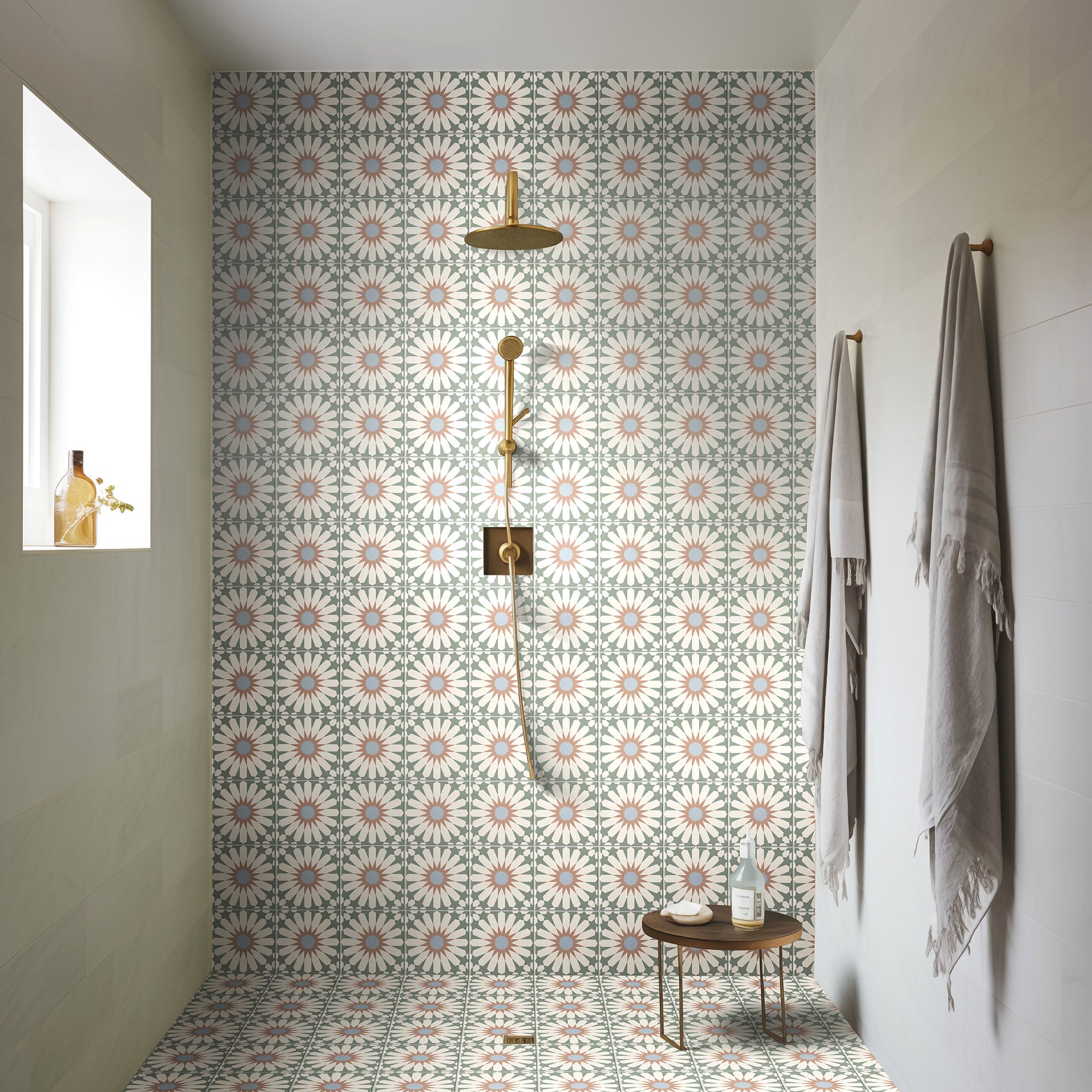 Tropez Mint Patterned Tile – Porcelain Superstore