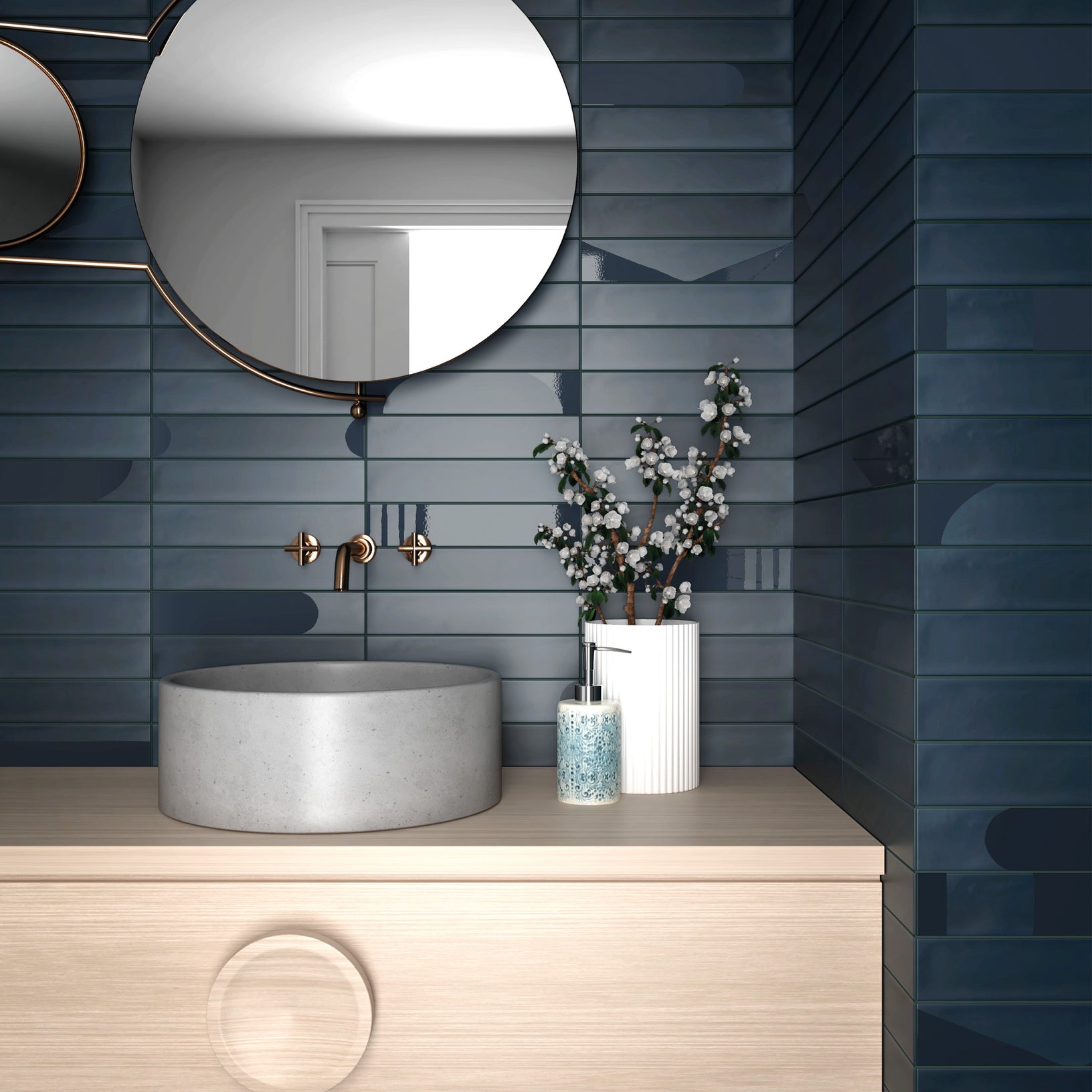 Trove Dark Blue Floor Tile – Porcelain Superstore