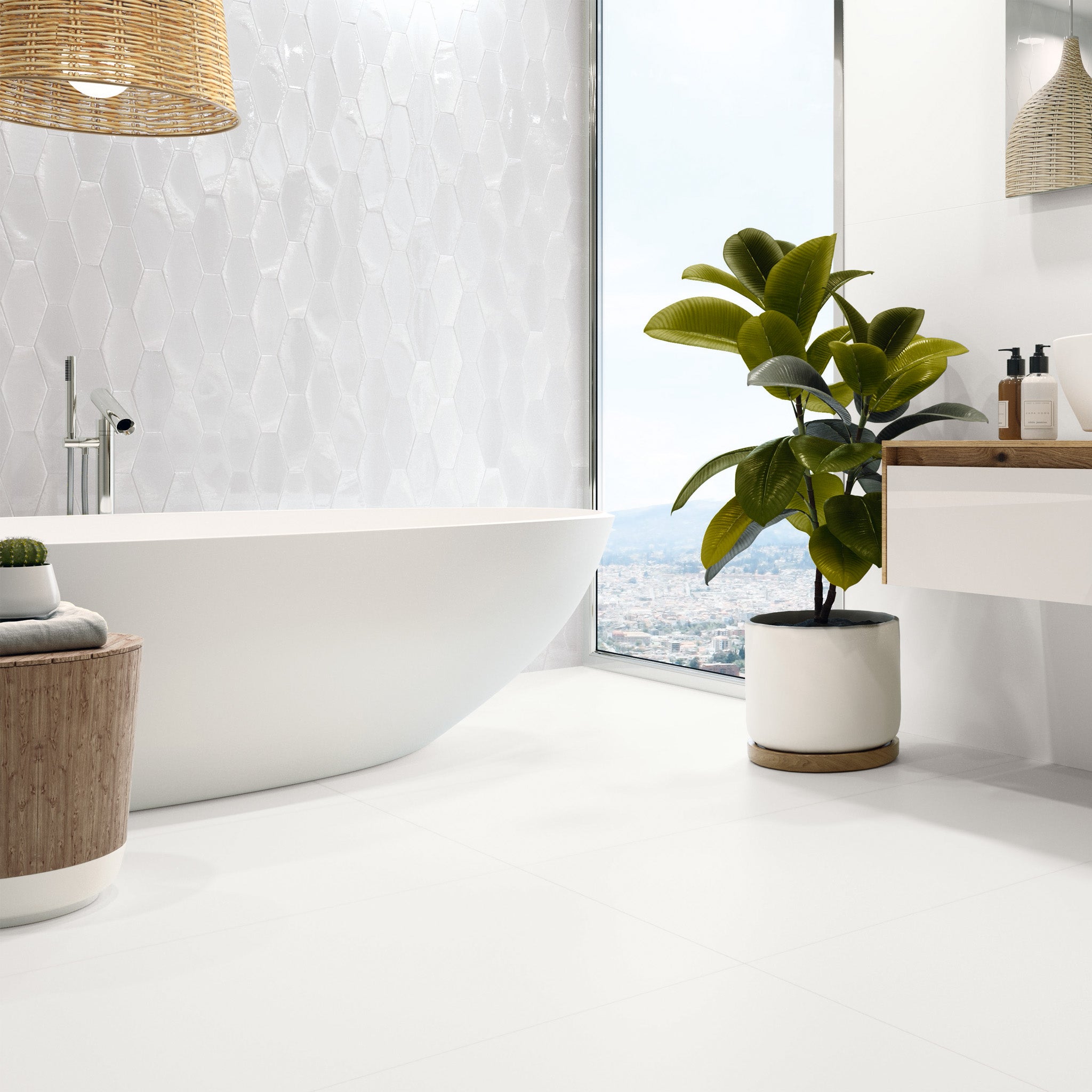 Volta White Wall Tile – Porcelain Superstore