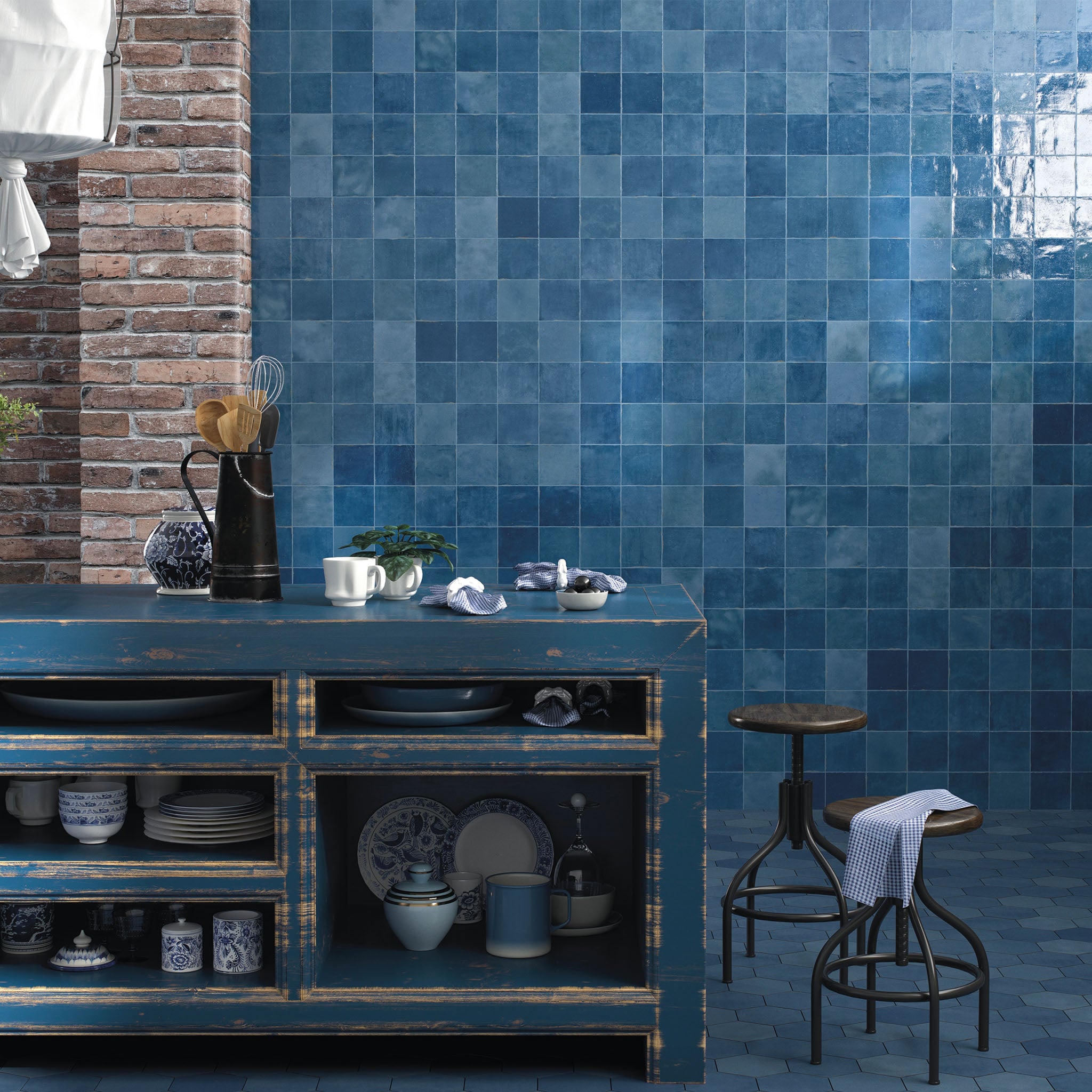 Zellige Blue Wall Tile – Porcelain Superstore