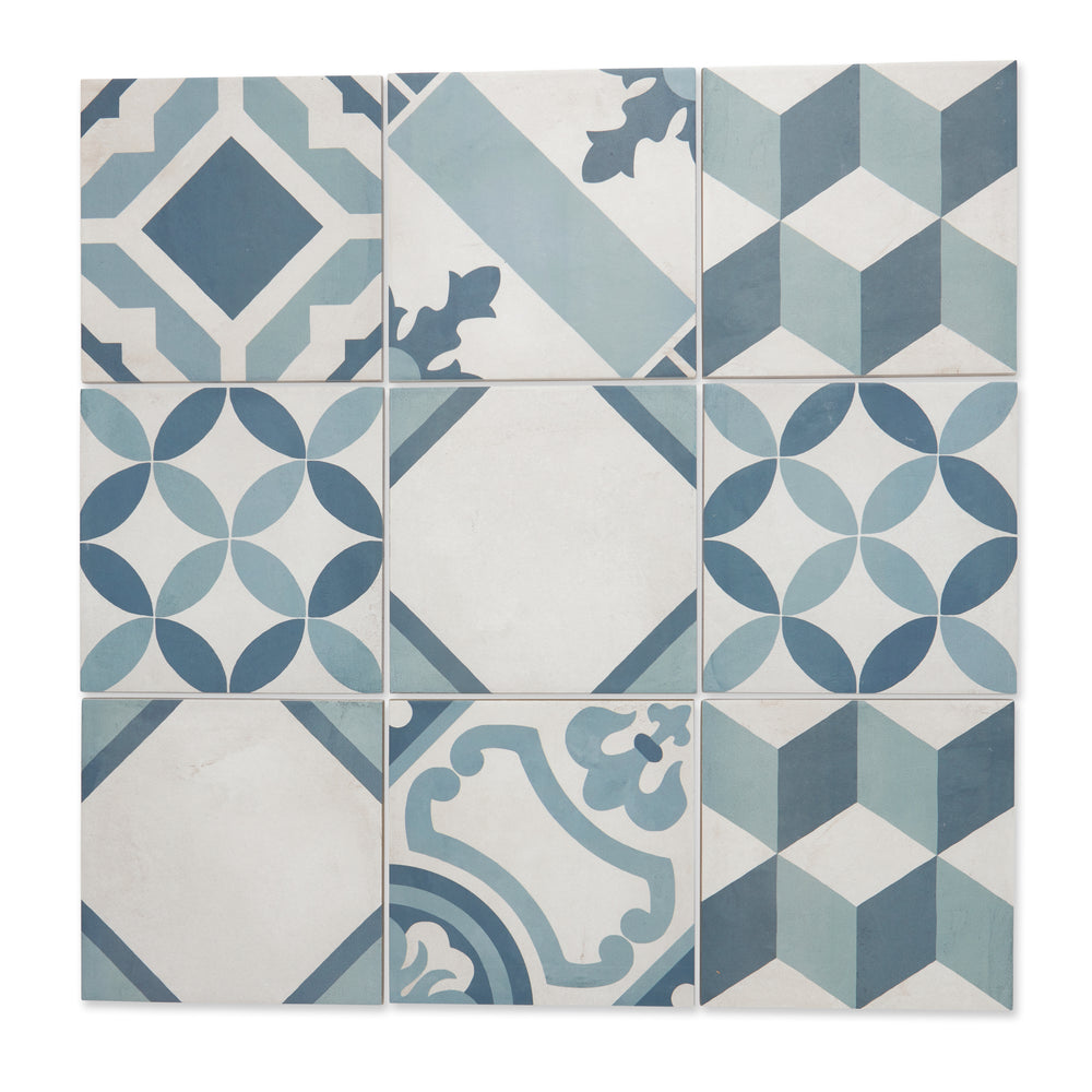Tapestry Blue Patterned Tile – Porcelain Superstore