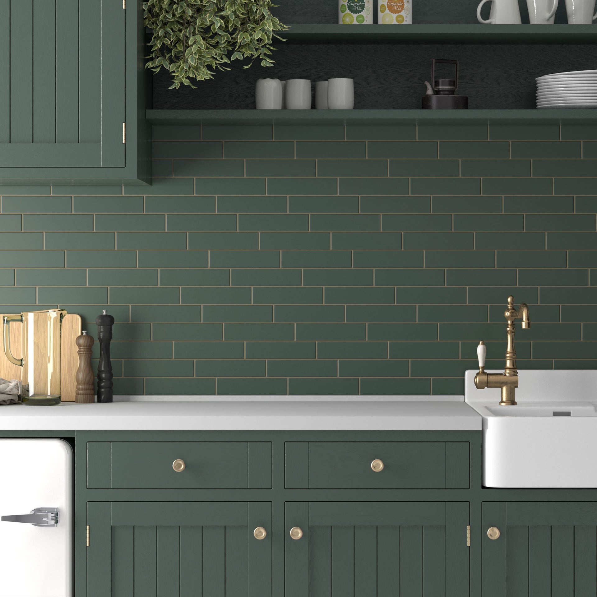 Fluted Emerald Decor Wall Tile – Porcelain Superstore