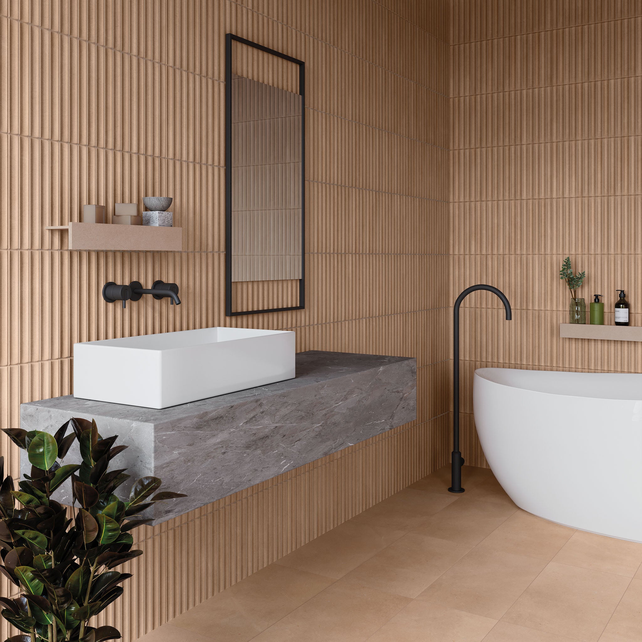 Fluted Tiles for Kitchens & Bathrooms - Porcelain Superstore