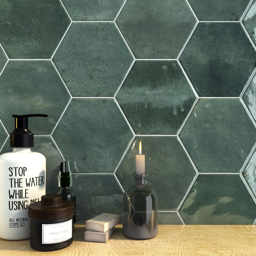 Ocean Emerald | Gorgeous Green Hexagon Tiles | Porcelain Superstore