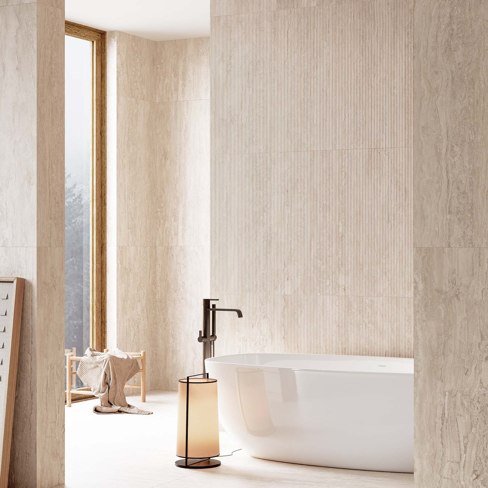 Pantheon Ivory Fluted Tile – Porcelain Superstore