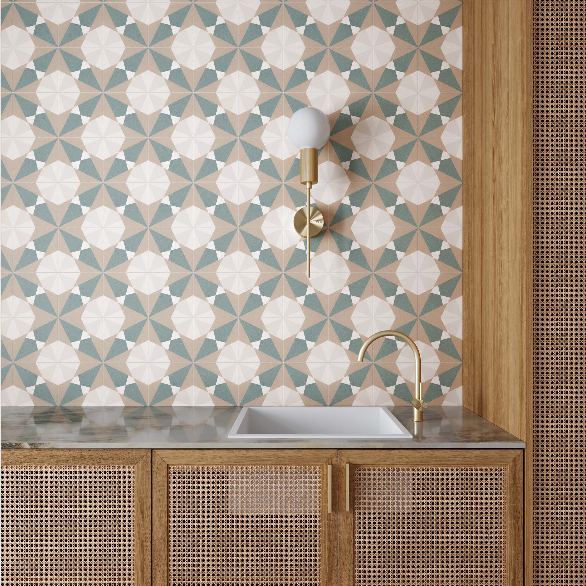 Rosetta Green Patterned Tile – Porcelain Superstore