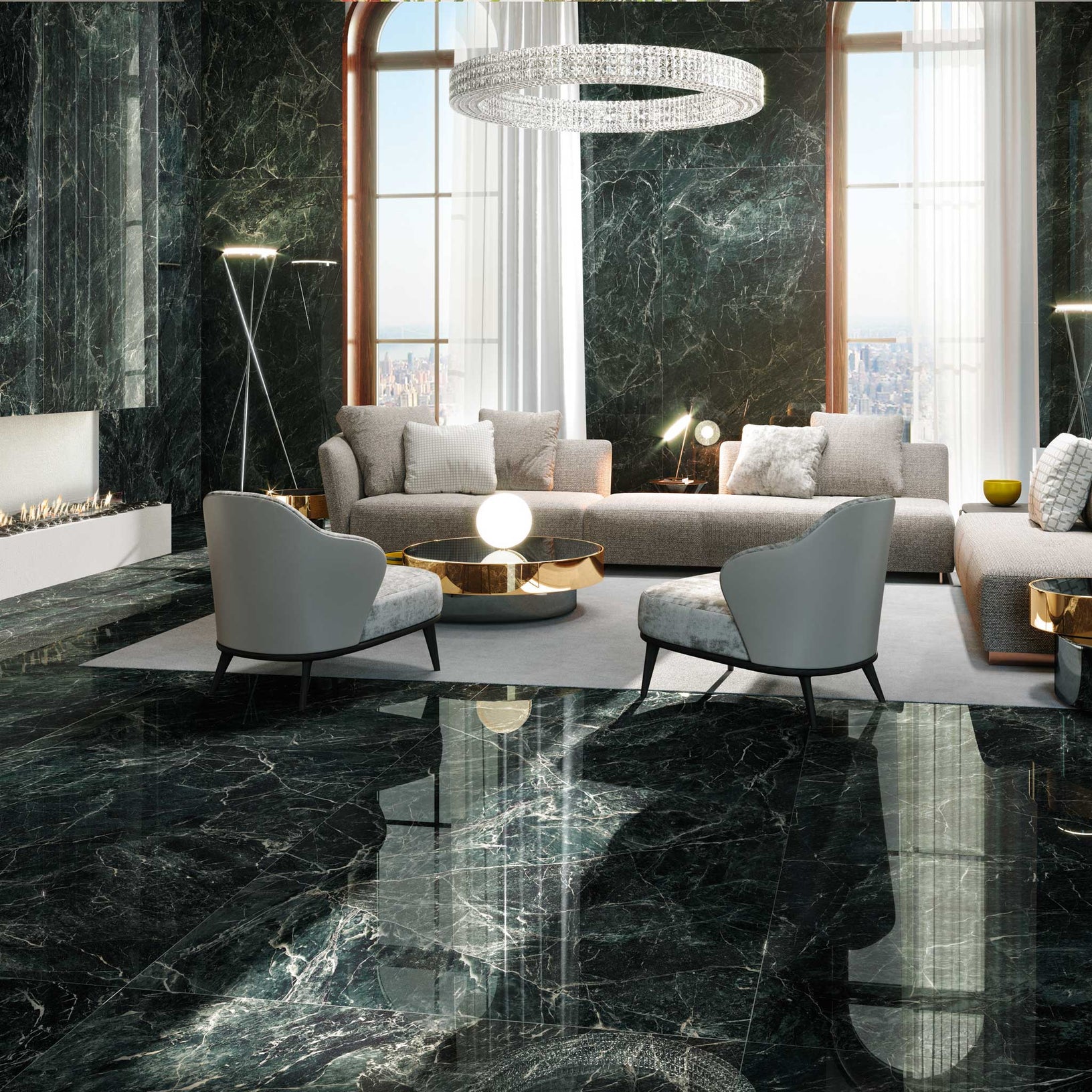 Signature Verde Polished Floor Tile – Porcelain Superstore