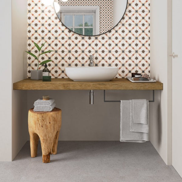 Amara Warm Patterned Tile - Porcelain Superstore