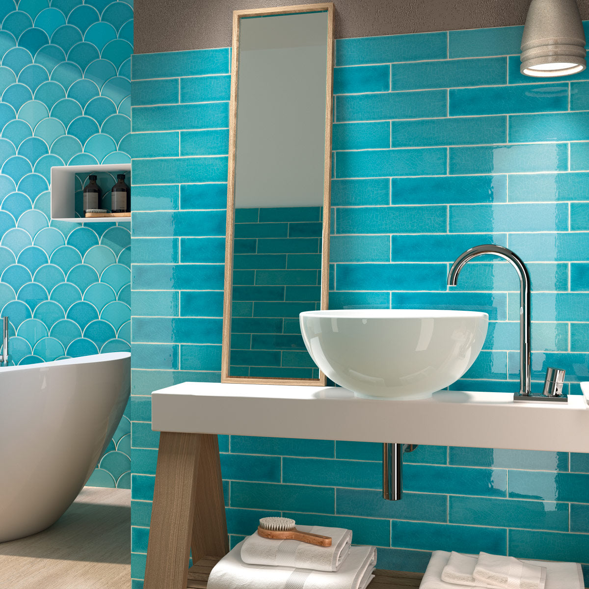 Grace Blue Wall Tile - Porcelain Superstore
