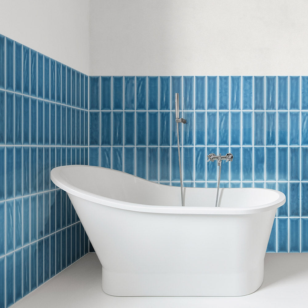 Ripples Blue Wall Tile – Porcelain Superstore